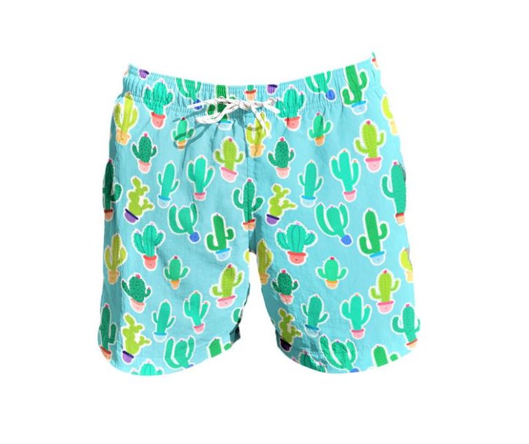 Matching Swim Trunks - Cactus - Tiny Tots Kids