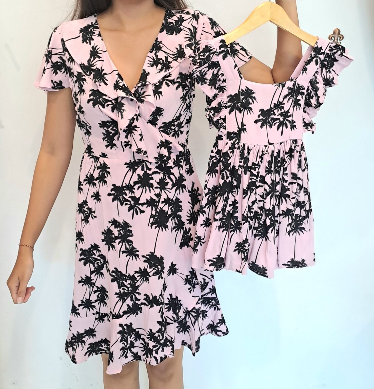 Matching Family Outfit - Pink Palm - Tiny Tots Kids