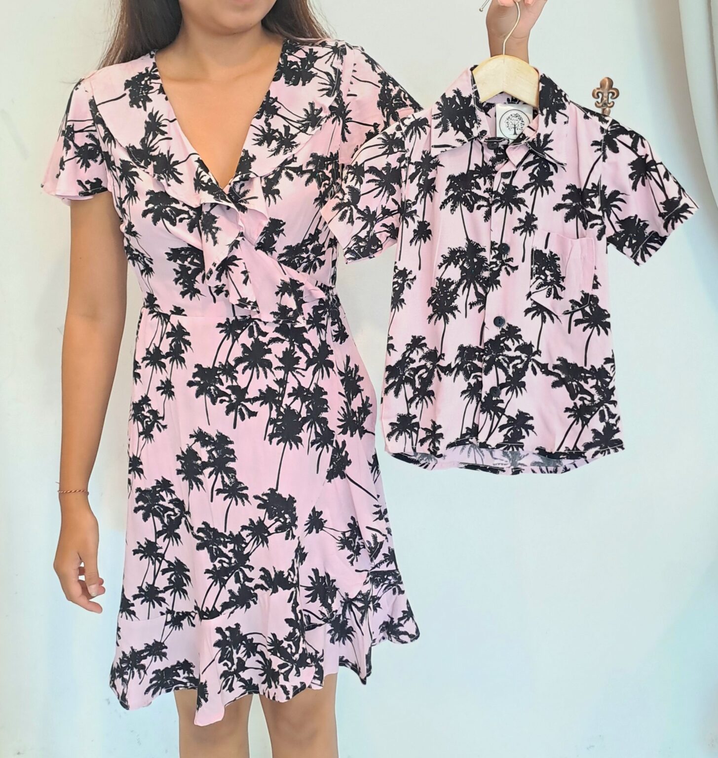 Matching Family Outfit - Pink Palm - Tiny Tots Kids