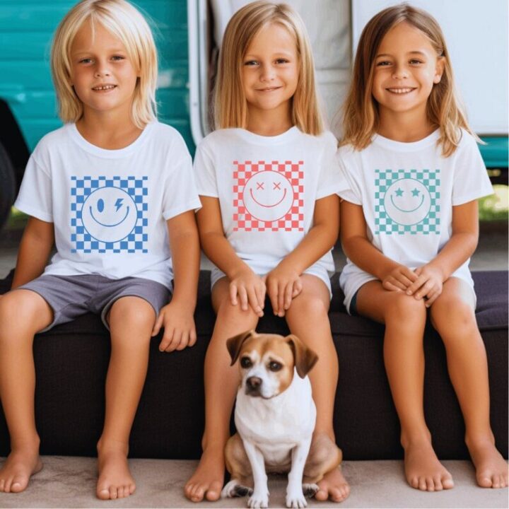 Kids Tees - Smiley Emoji - Tiny Tots Kids